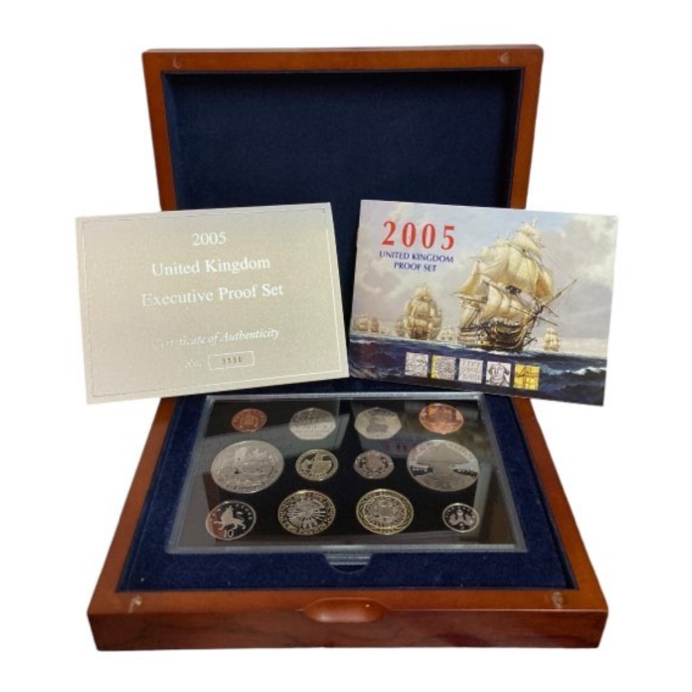 Pre-owned 2005 ROYAL MINT UNITED KINGDOM PROOF COIN SET - EXECUTIVE ...